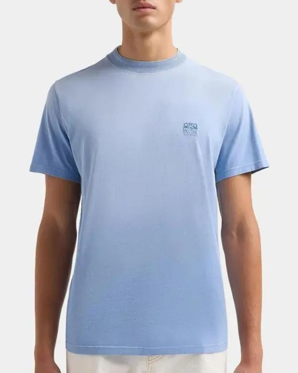 Loewe Apos;s Faded Degrade-anagram Crewneck T-shirt - Blue
