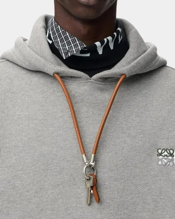 Loewe Apos;s Relaxed Fit Fleece Leather-drawstring Hoodie