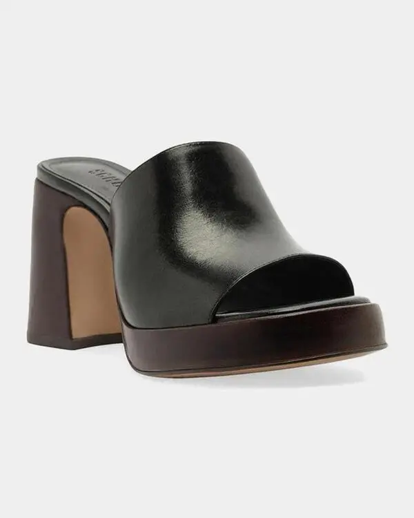 Schutz Rowan 95mm Leather Block-heel Mules