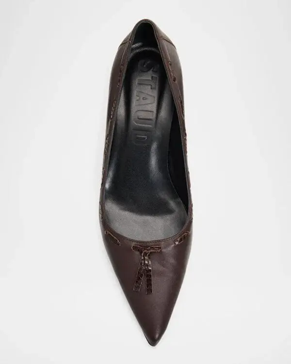 Staud 45mm Sebastian Leather Pumps