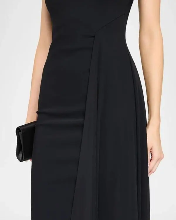 Black Halo Raven Draped Lace Jumpsuit - Black