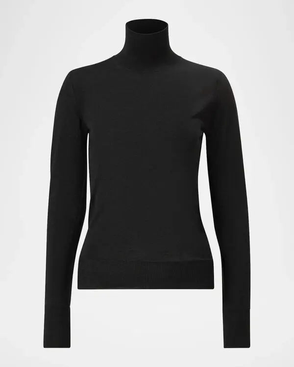 Carolina Herrera Wool-blend Turtleneck Sweater - Black