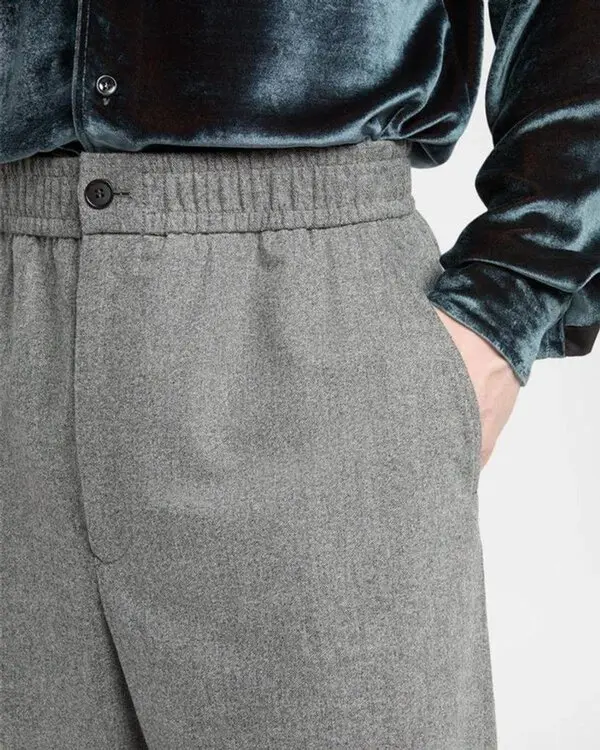 Giorgio Armani Apos;s Stretch Wool-cashmere Straight-leg Trousers