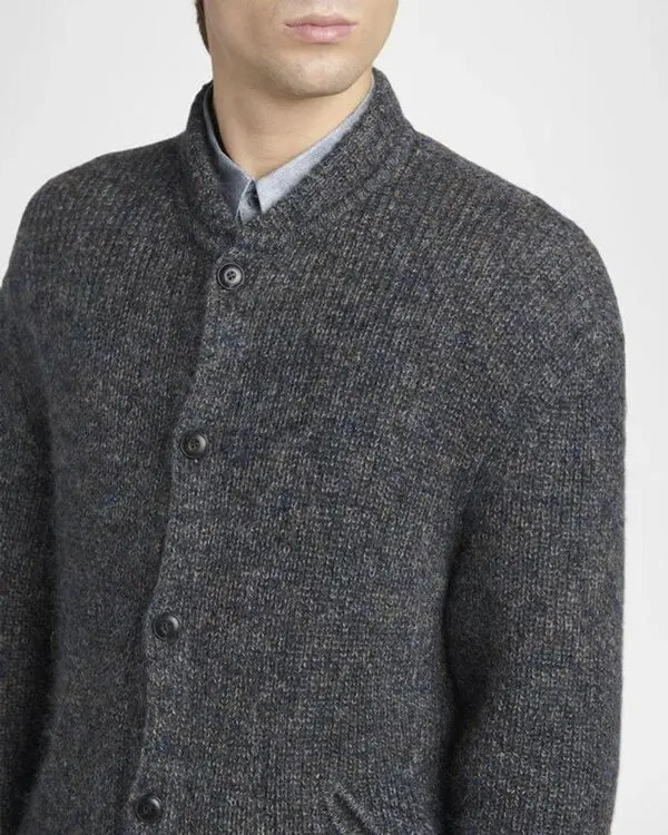 Giorgio Armani Apos;s Rib-knit Mohair-blend Cardigan