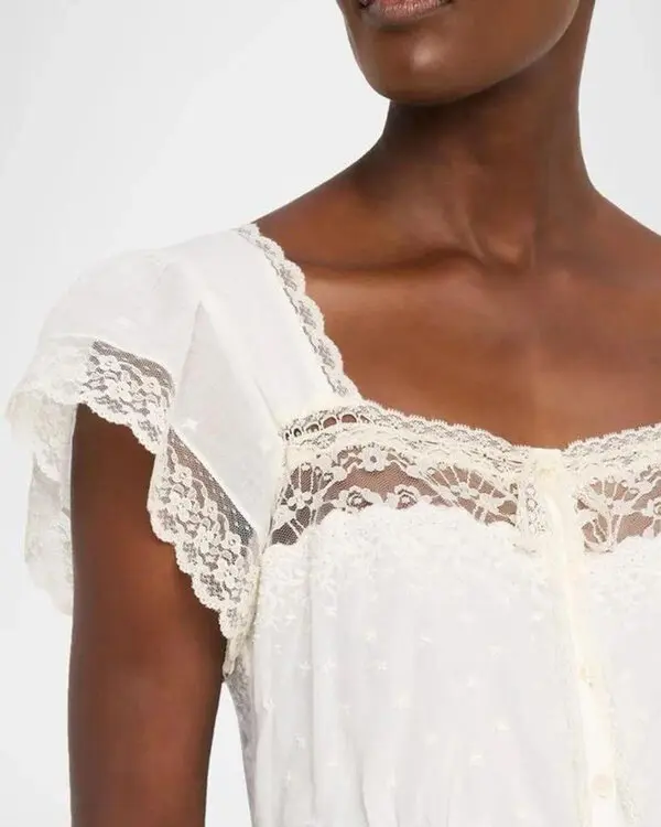 LoveShackFancy Georgine Eyelet Embroidered Maxi Dress
