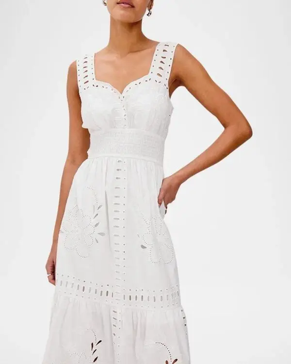 Rails Fawn Eyelet Midi Dress