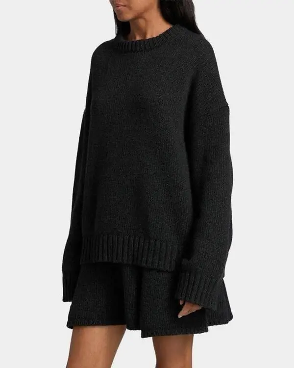 GANNI Chunky Wool-blend Sweater - Phantom