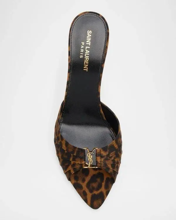 Saint Laurent 90mm Grosgrain Mule Pumps