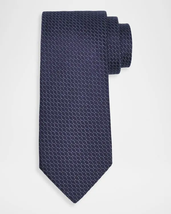 Canali Apos;s Tonal Jacquard Silk Tie