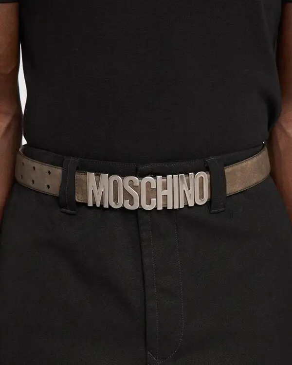 Moschino Apos;s Logo-hardware Leather Belt
