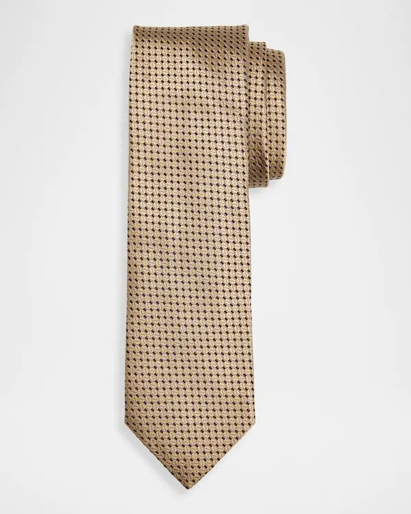 Canali Apos;s Tonal Jacquard Silk Tie