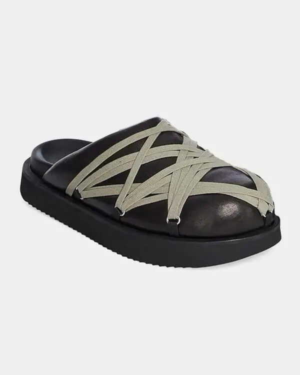 Rick Owens Apos;s Megalace Leather Slides