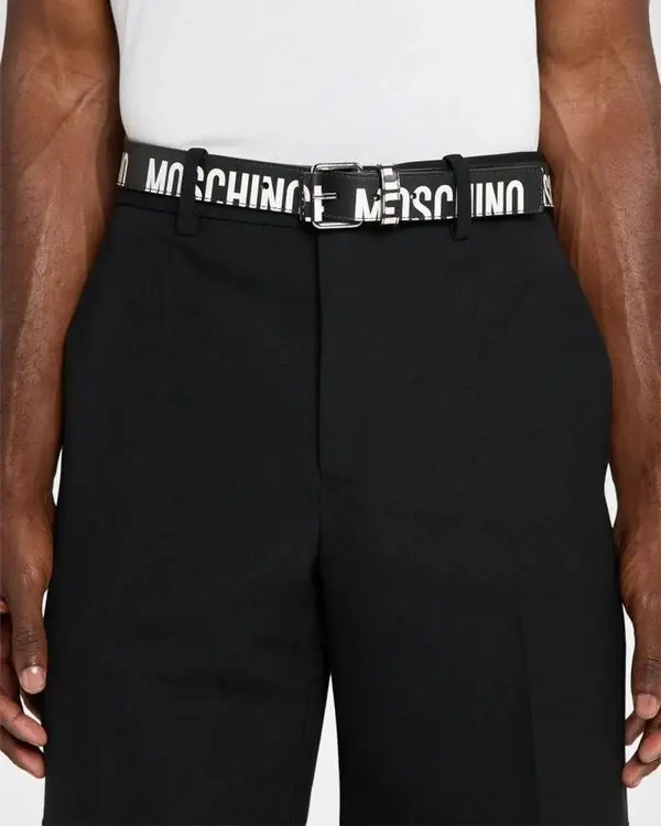 Moschino Apos;s Logo-print Leather Belt