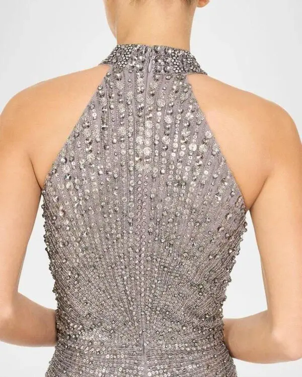 Jenny Packham Whisper Beaded Halter Gown
