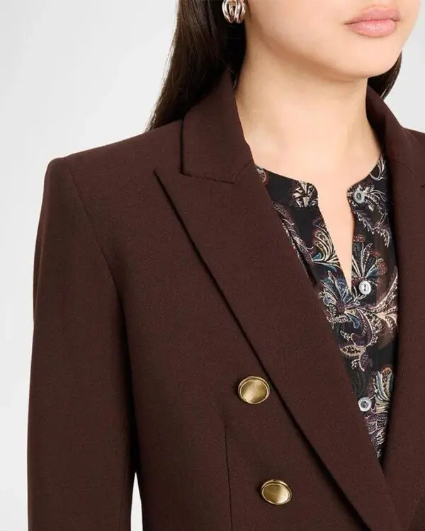 Veronica Beard Miller Double-breasted Dickey Jacket - Espresso