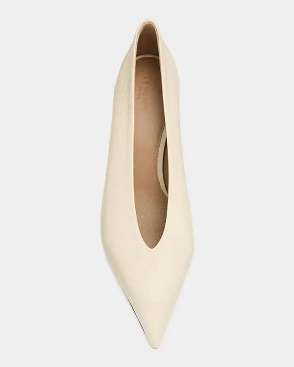 Le Monde Beryl 50mm Babouche Leather Kitten-heel Pumps