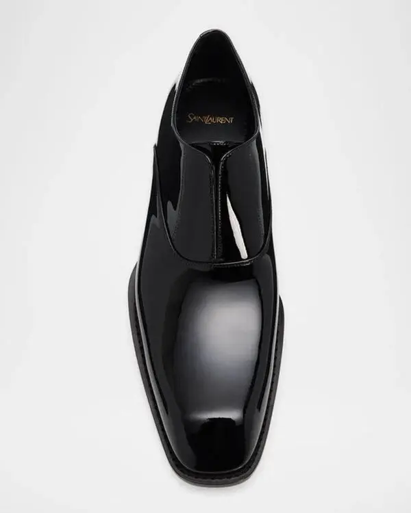 Saint Laurent Apos;s Milton Patent Leather Slip-on Oxfords