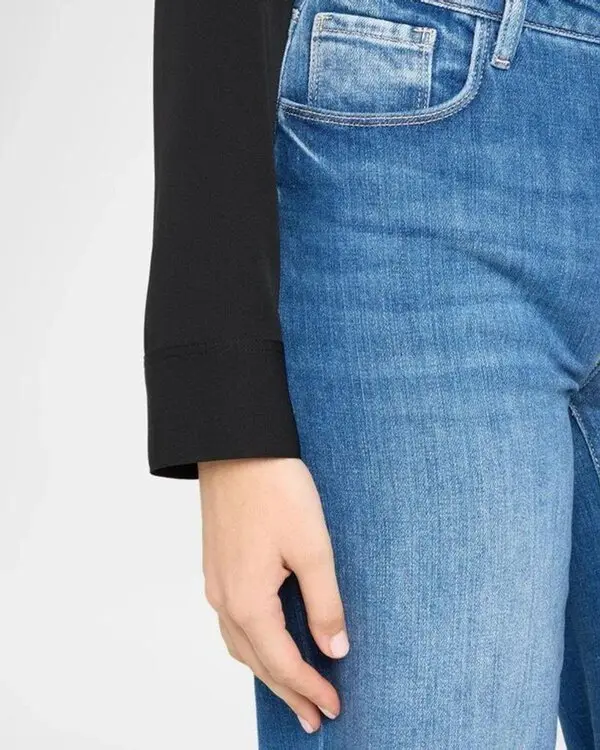 L & APOS;AGENCE Petite Scottie High-rise Wide-leg Jeans