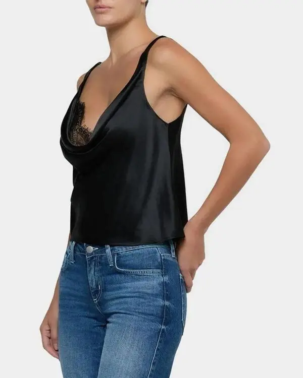 L & APOS;AGENCE Evadne Silk Lace Camisole