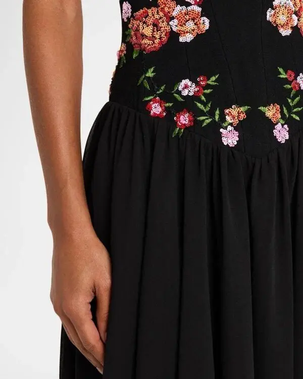 HELSI Caroline Floral Appliqué Strapless Corset Gown