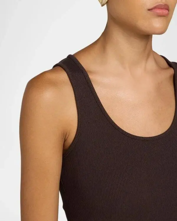 L & APOS;AGENCE Adira Scoop-neck Tank Top