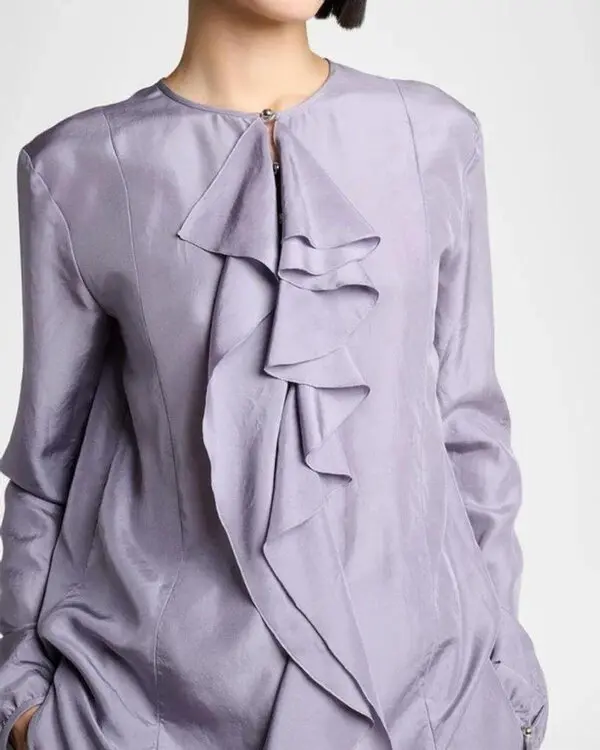 LANVIN Pussy-bow Silk Blouse