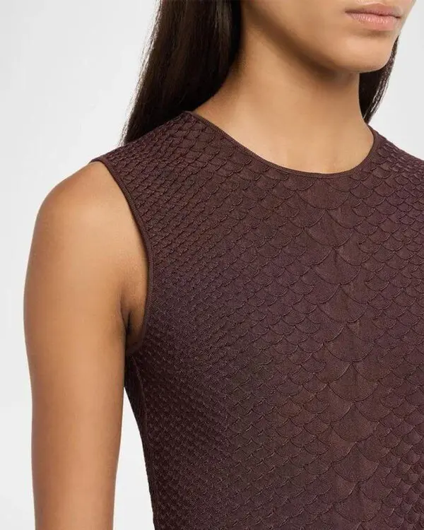 Adam Lippes Divya Textured Knit Tank Top