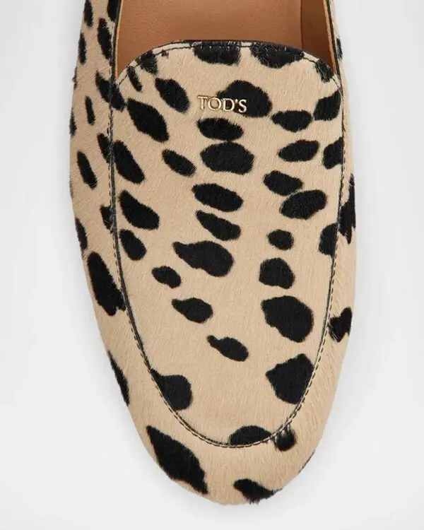 TOD & APOS;S Pony Effect Leather Mule Loafers