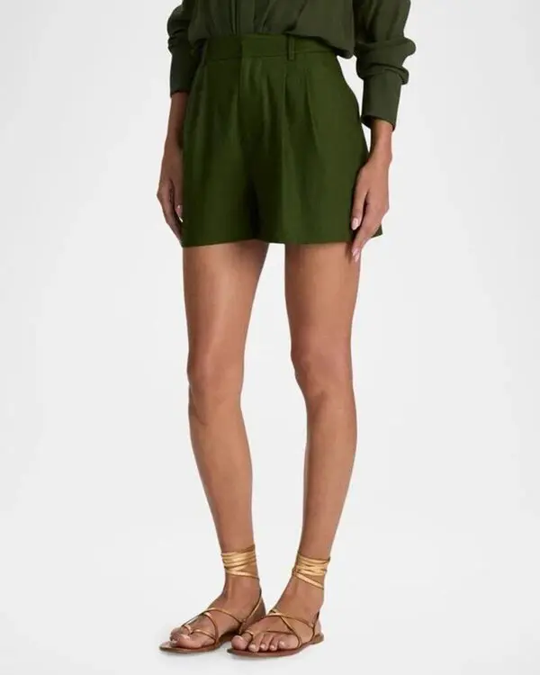 Alice + Olivia Conry Relaxed Linen Shorts