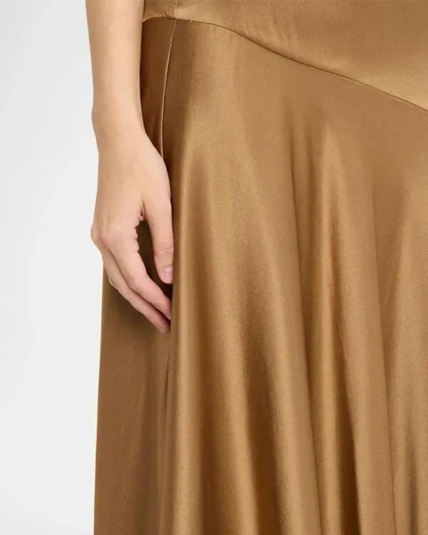 Adam Lippes Tess Silk Charmeuse Midi Skirt
