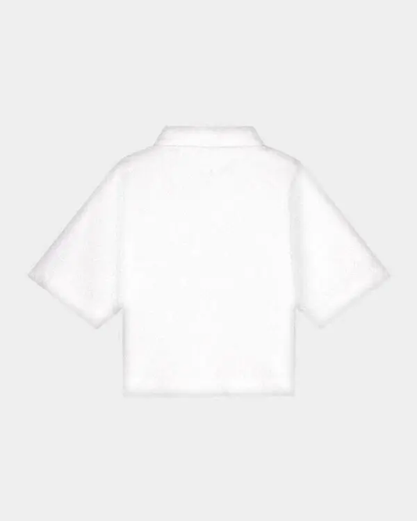 Emporio Armani Chevron Jacquard-knit Polo Sweater - Ivory