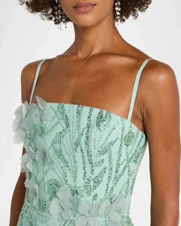 HELSI Lily Floral Beaded Fit & Flare Midi Dress