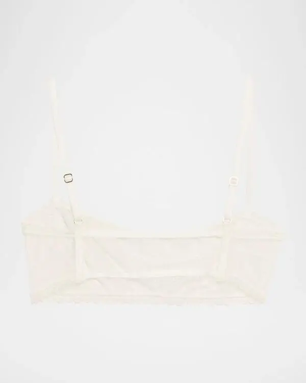 Kiki De Montparnasse Dahlia Scalloped Lace Bandeau - Ivory