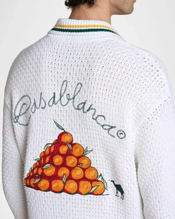 Casablanca Apos;s Oranges Crochet Cotton Shirt