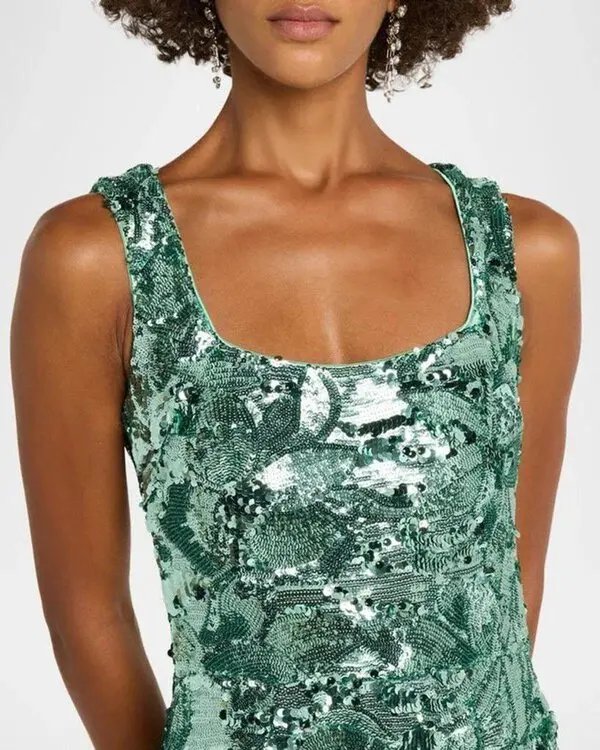 HELSI Iris Sequin Sleeveless Gown - Teal