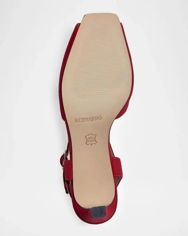 Bernardo 65mm Hartley Suede Ankle-strap Sandals - Dark Red