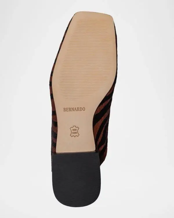 Bernardo Porto Zebra Calf Hair Mules