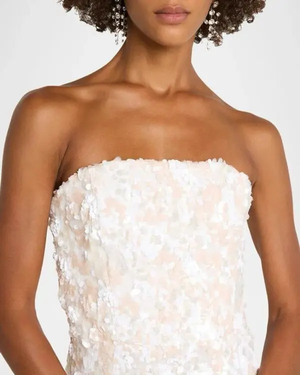 HELSI Helen Strapless Sequin Mermaid Gown - Blush/off