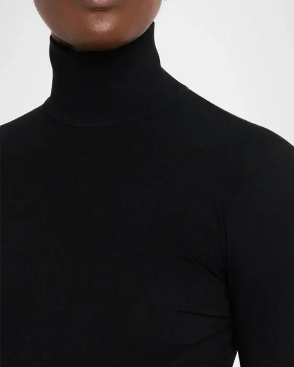 Michael Kors Turtleneck Long-sleeve Bodysuit - Black