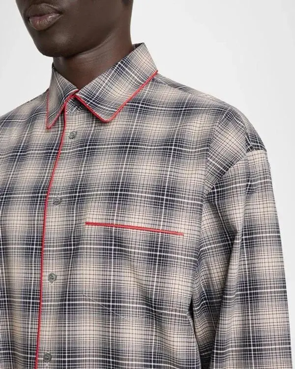 Marni Apos;s Piped Cotton Plaid Button-front Shirt