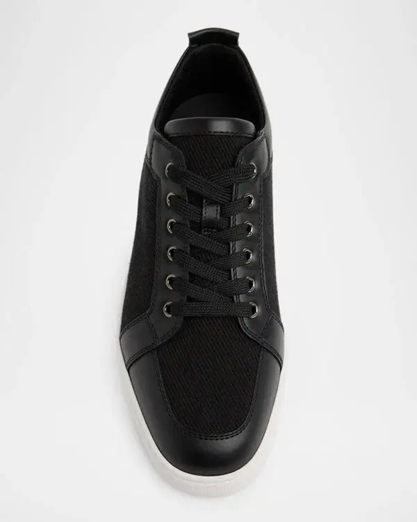 CHRISTIAN LOUBOUTIN Apos;s Rantulow Leather And Twill Low-top Sneakers