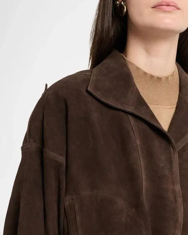 RE/DONE Debbie Belted Suede Jacket