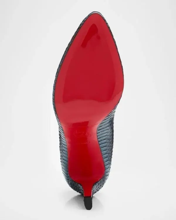CHRISTIAN LOUBOUTIN 85mm Fannylove Watersnake Pumps - Black