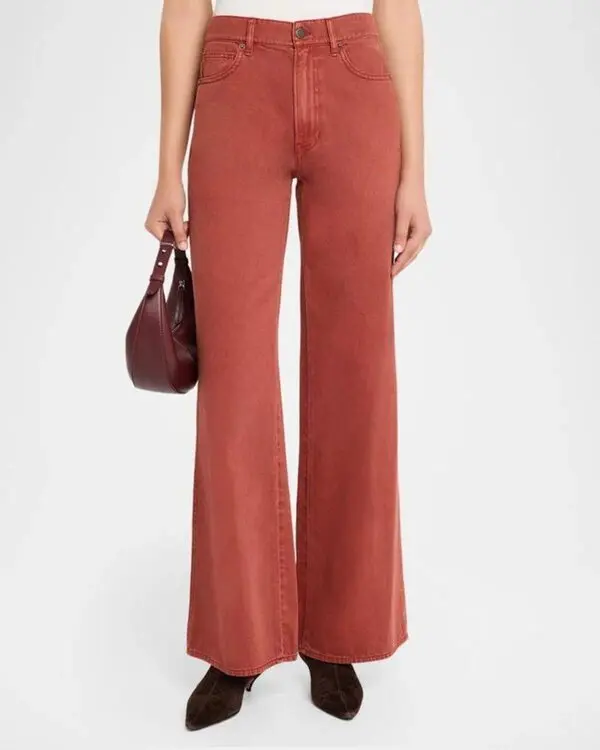 Veronica Beard Kasey Mid-rise Wide-leg Jeans
