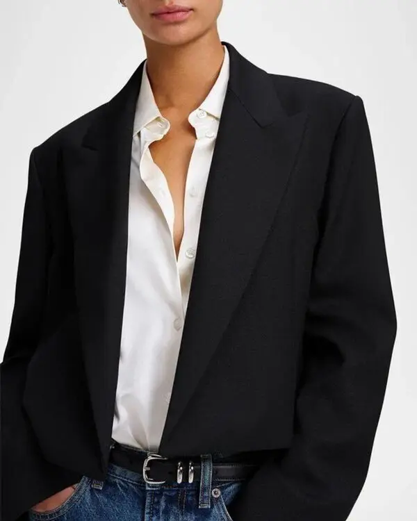 A.L.C. Cass Cropped Peak-lapel Jacket