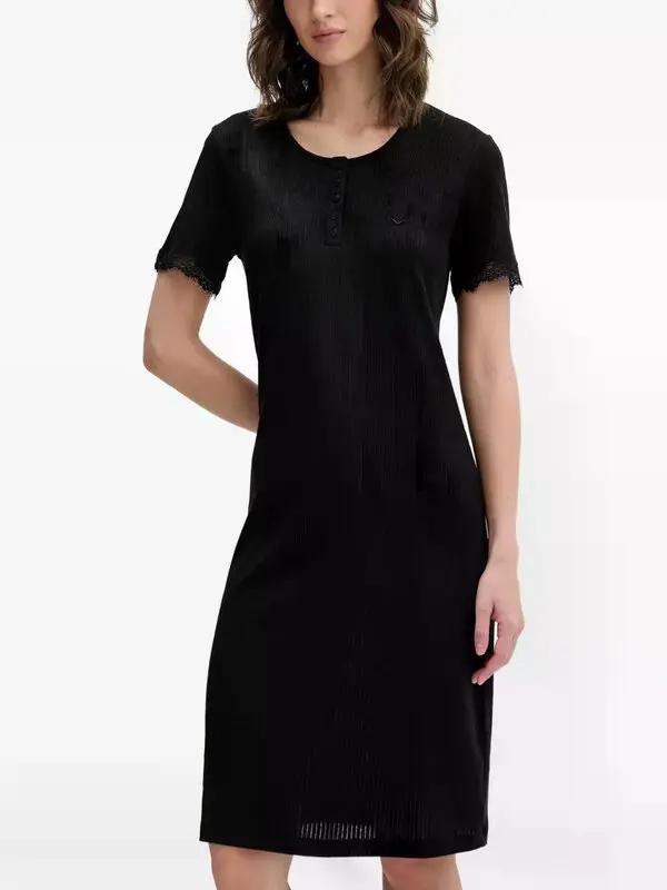 Emporio Armani Lace-trim Ribbed Nightdress