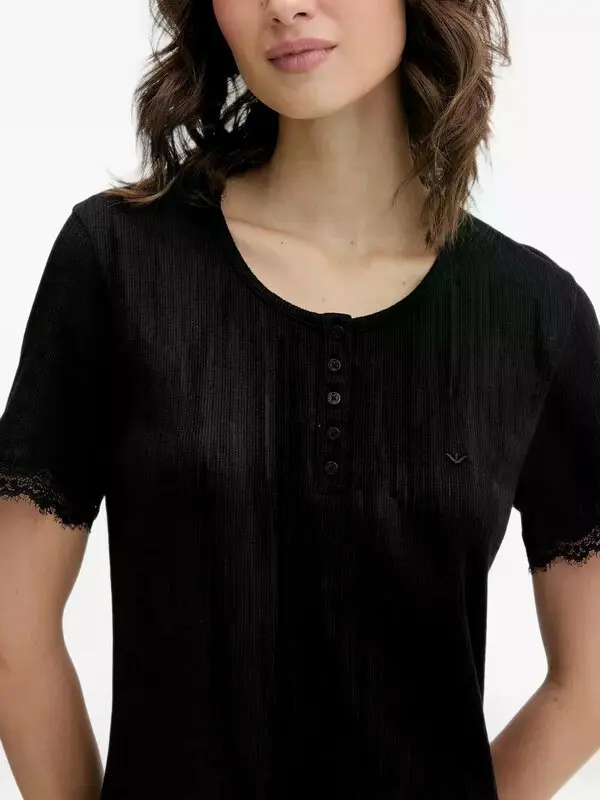 Emporio Armani Lace-trim Ribbed Nightdress