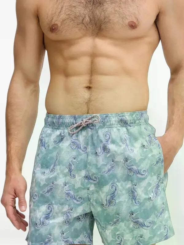 Emporio Armani Sea-animals-print Swim Shorts