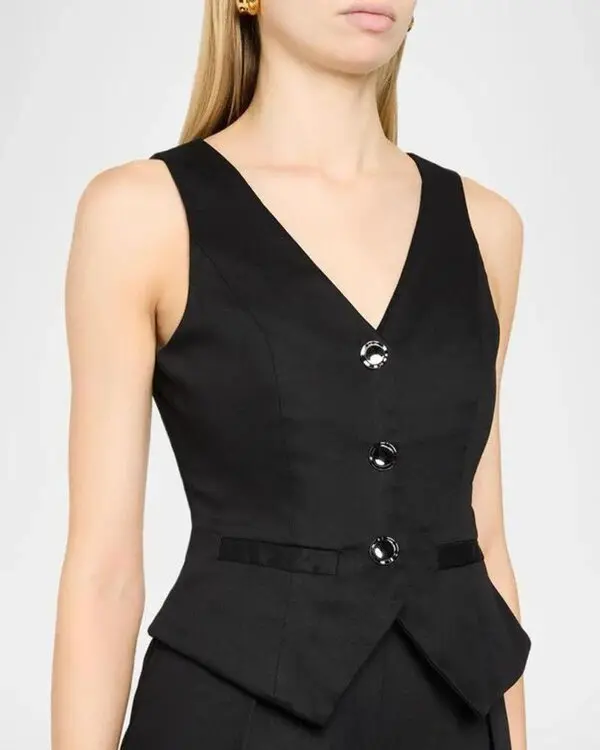 Black Halo Matias Vest Jumpsuit - Black