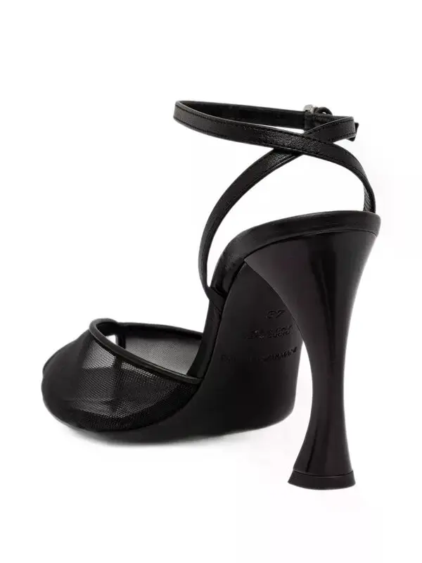 Emporio Armani Open-toe Mesh Heeled Sandals
